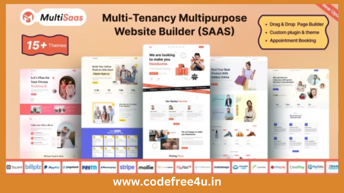 MultiSaas v1.2.4 - Multi-Tenancy Multipurpose Website Builder (Saas)