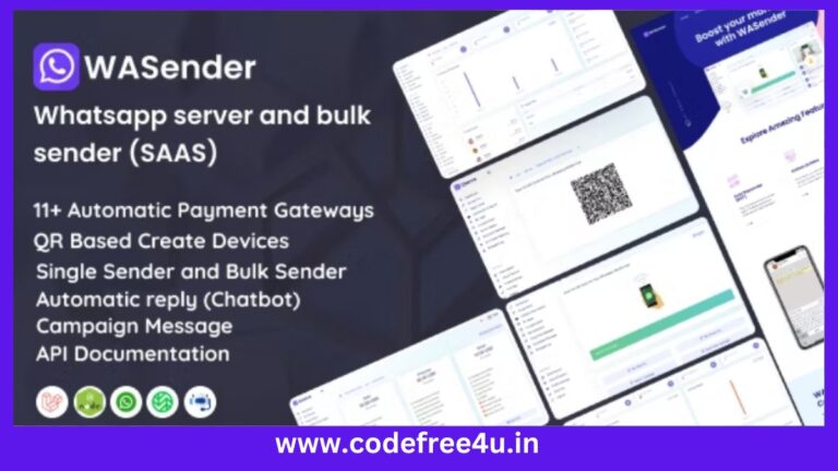 WASender v2.0 - Whatsapp server and bulk sender (SAAS)
